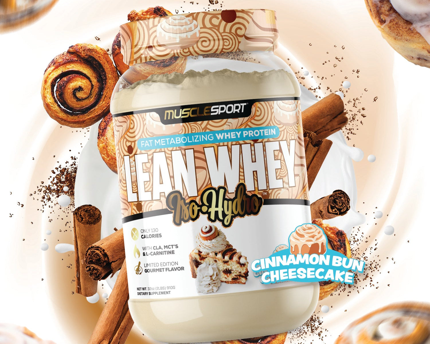 Lean Whey Cinnamon Bun Cheesecake – Musclesport®