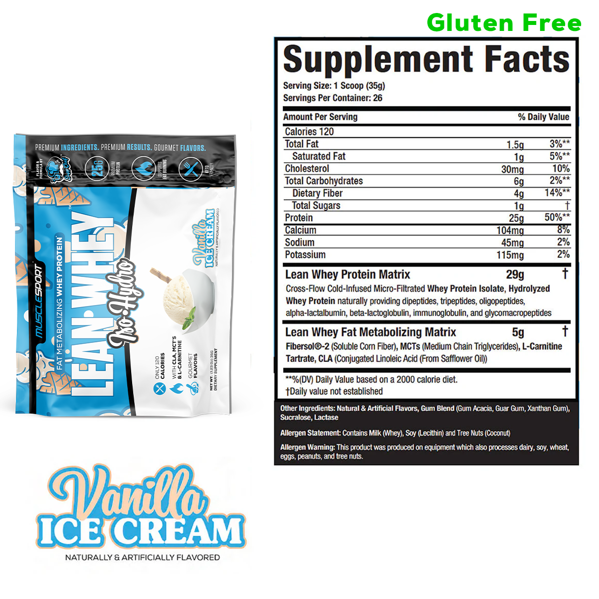 Lean Whey Single Serve Packets - Whey Protein Isolate – Musclesport®