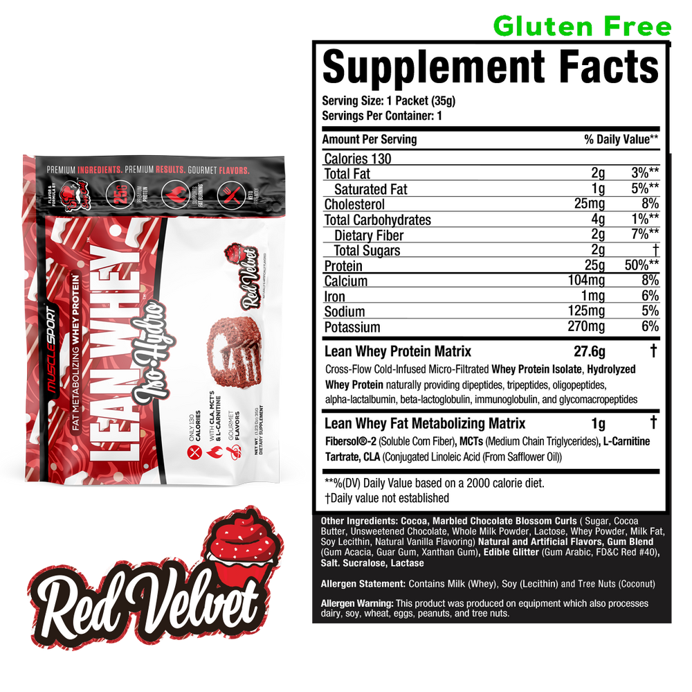Lean Whey Single Serve Packets - Whey Protein Isolate – Musclesport®