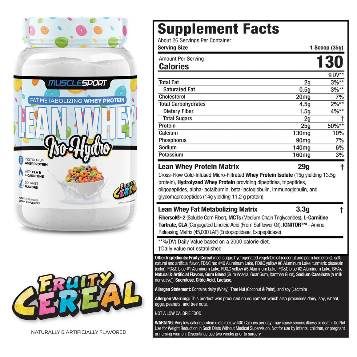 Lean Whey™ Iso Hydro Gourmet Protein 2lb - Limited Edition – Musclesport®